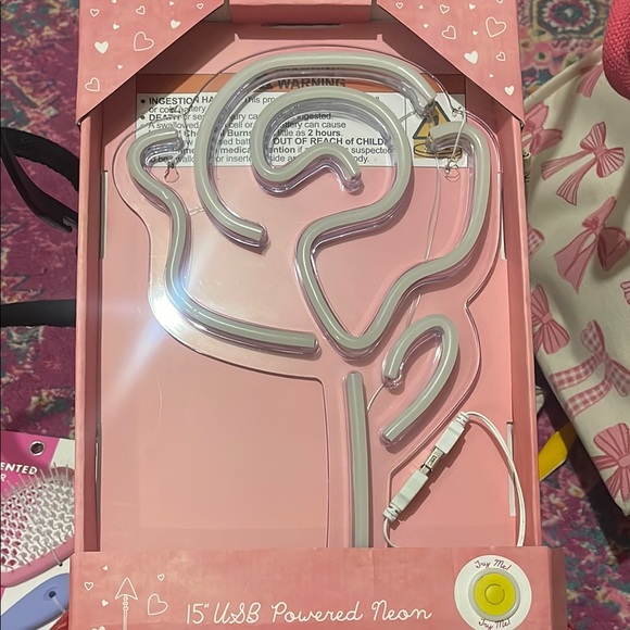 Accessories | Neon Rose Usb Neon Light | Poshmark